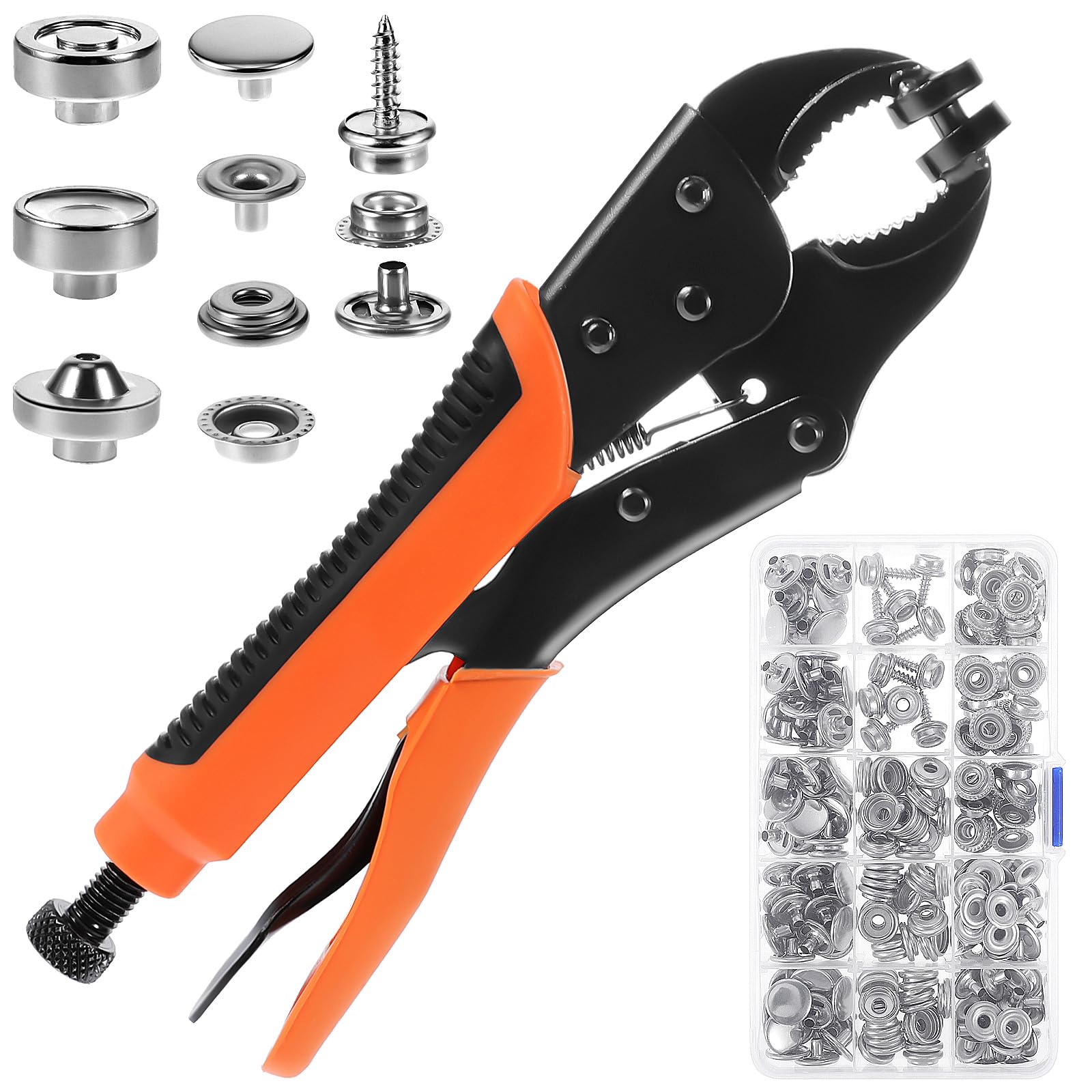 Amazon.com: Heavy Duty Snap Fastener Tool kit - Adjustable Snap Setter ...