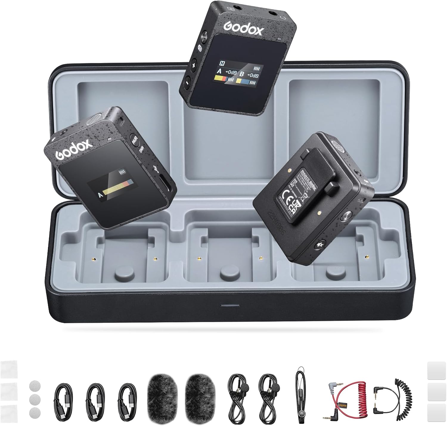 Amazon.com: GODOX Movelink II M2 Wireless Microphone System (Black), 2 ...