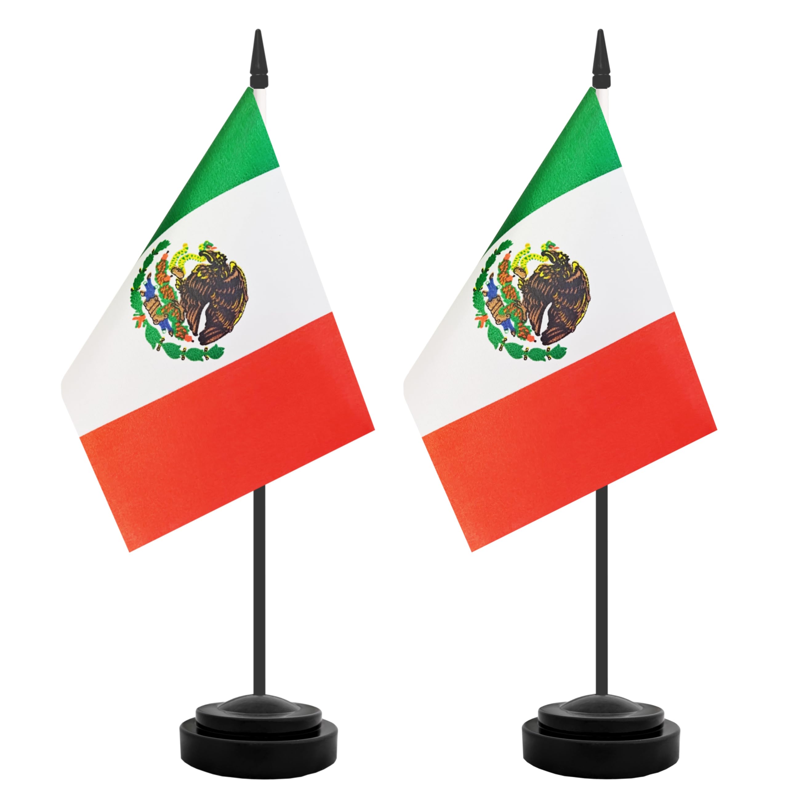 Amazon.com: 2 Pack Mexico Desk Flag, Mexican Table Office Flags, Small ...