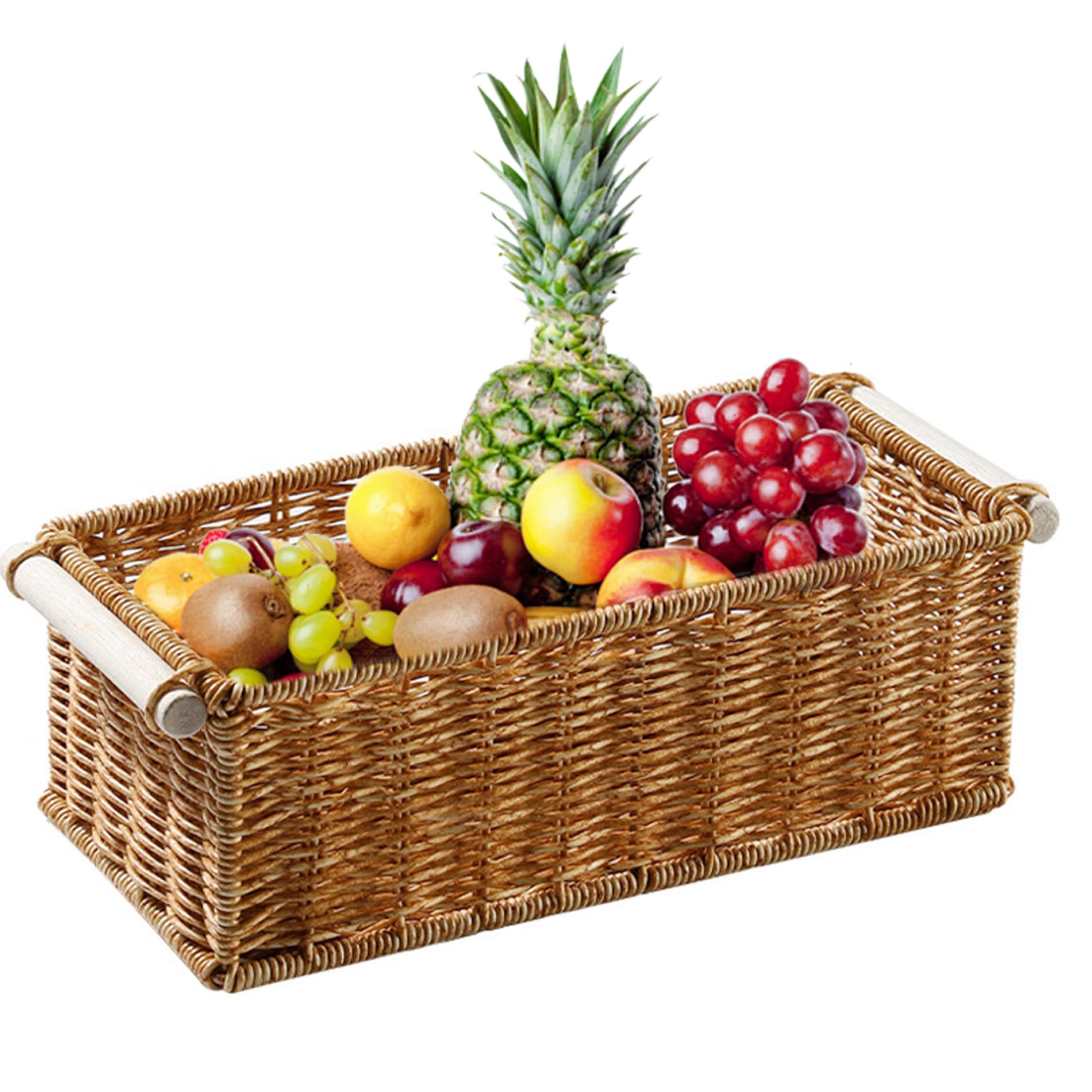 Amazon.com - Jeorywoet Imitation Rattan Basket, 12x6x4 Inch Hollow-Out ...