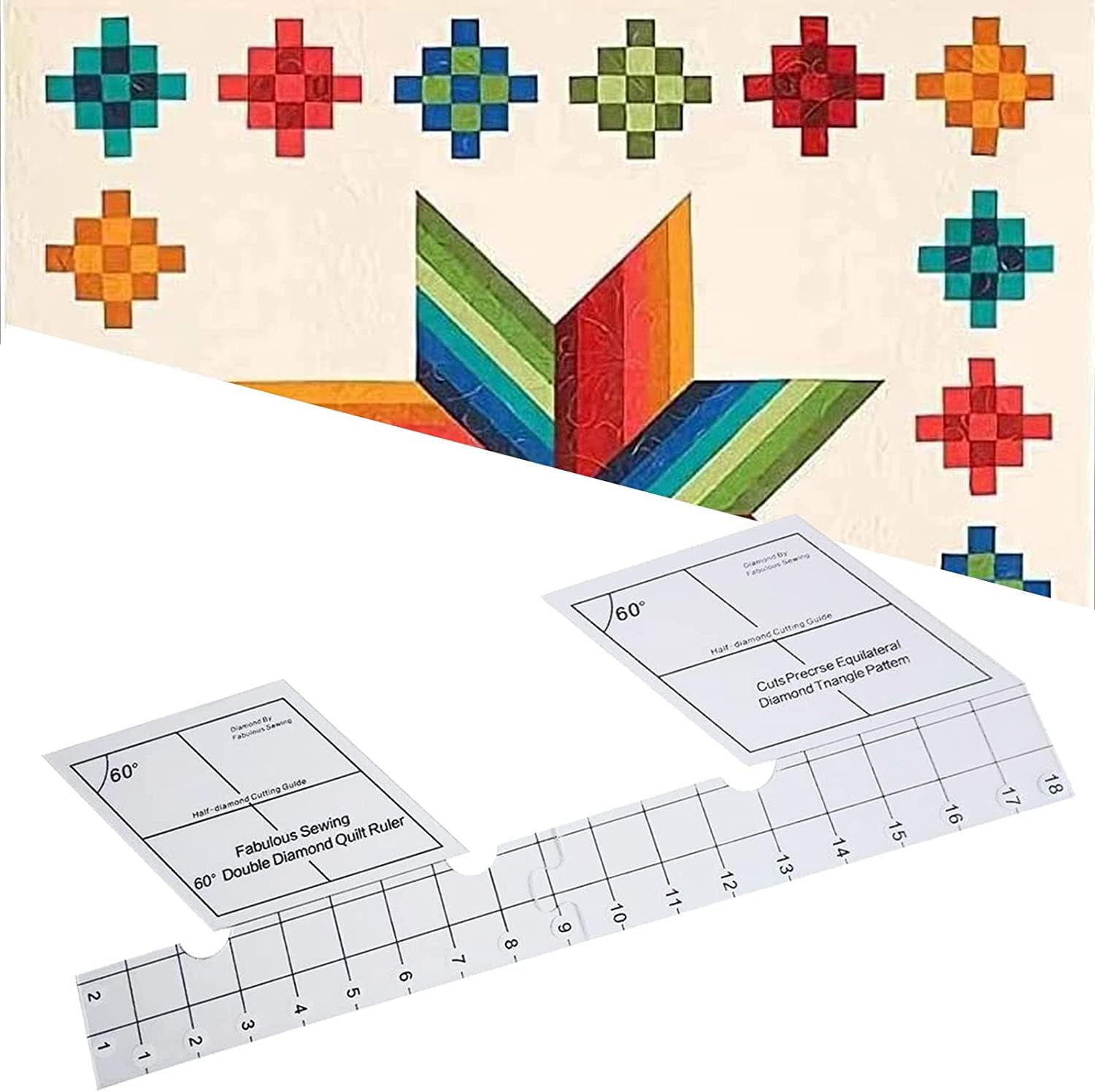 Double Diamond Quilt Ruler, Quilting Rulers and Templates Creative ...
