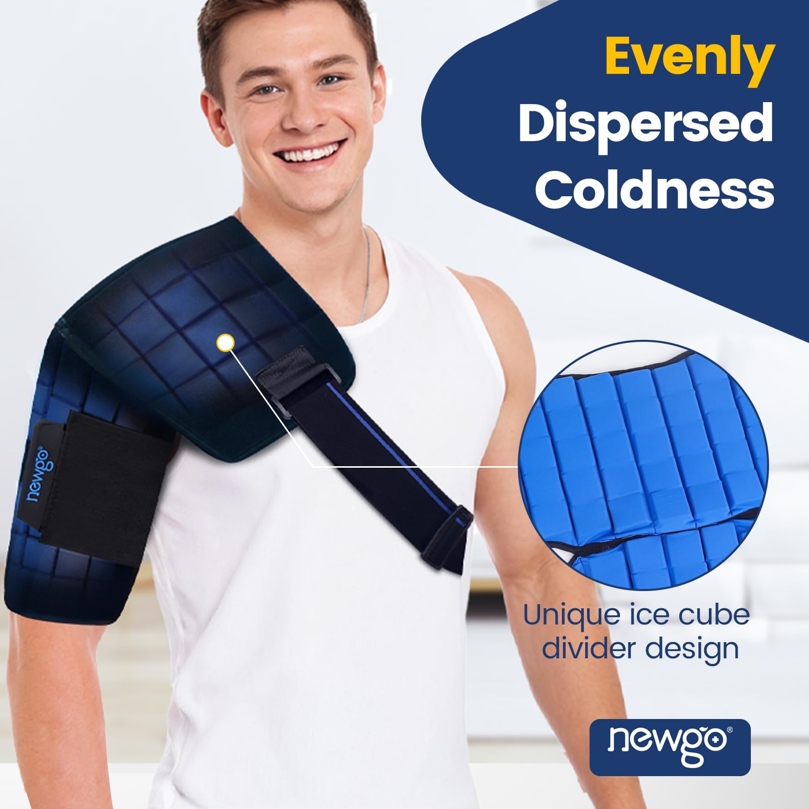 Snapklik.com : NEWGO Shoulder Ice Pack Wrap For Rotator Cuff Cold Therapy