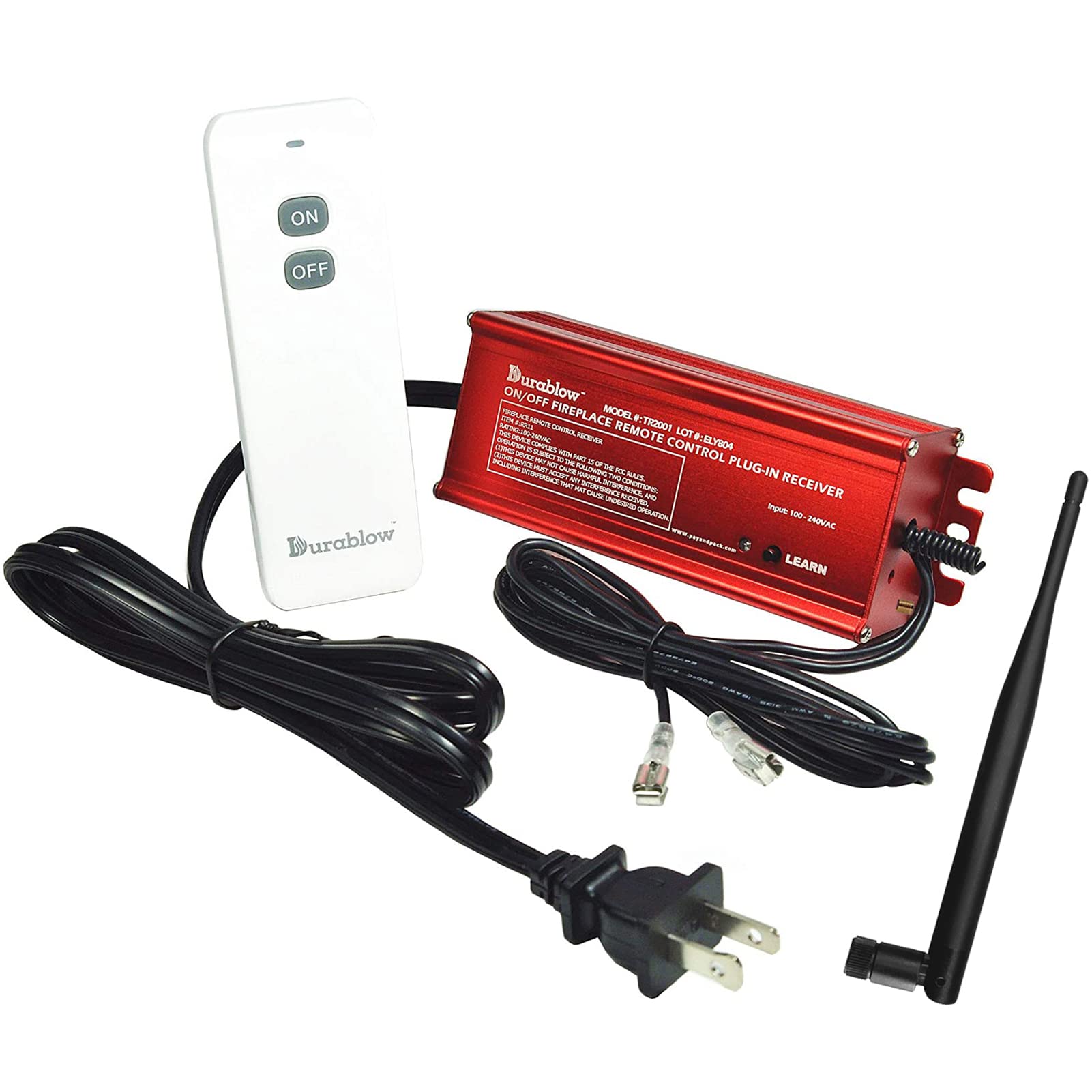 Buy Durablow TR2001 Fireplace On/Off Remote Control Kit for Millivolt ...