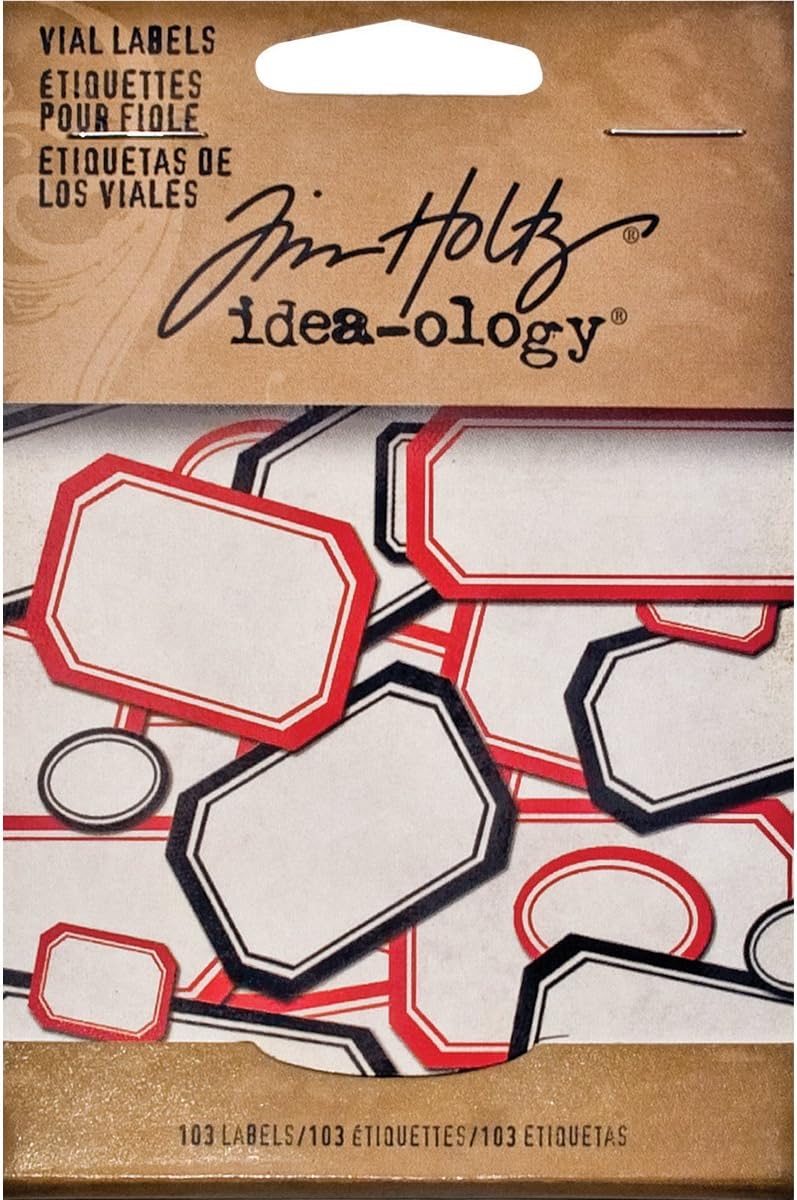 Amazon.com: Vial Labels by Tim Holtz Idea-ology, 103 Labels, Various ...
