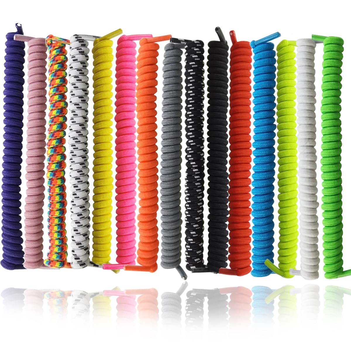 Amazon.com: RONYOUNG 30PCS Curly No Tie Shoelaces Anti-fall Elastic ...