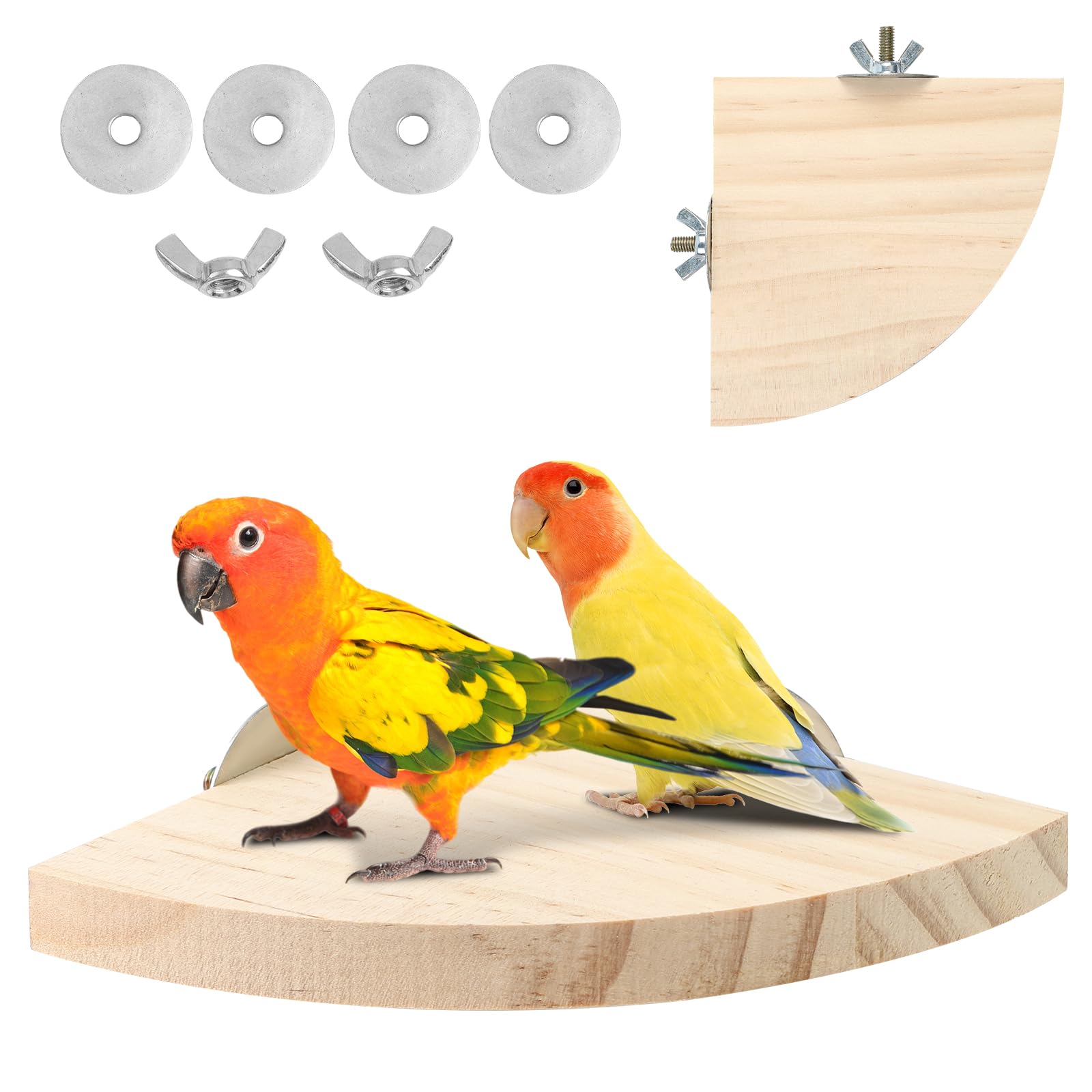 Amazon.com : Generic Bird Perch Platform, Wooden Bird Stand Platform ...