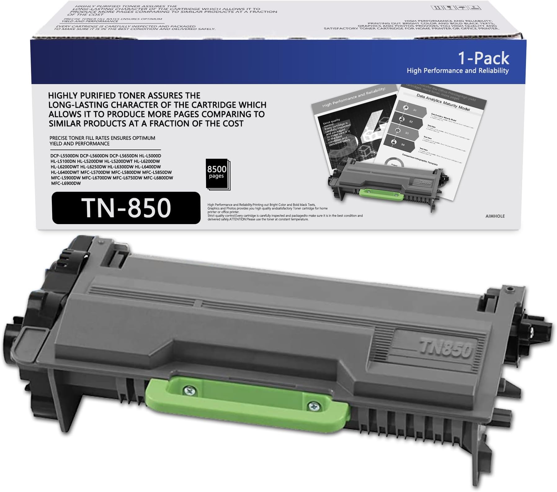 Amazon.com: Brother Genuine TN850 3-Pack High Yield Black Toner ...