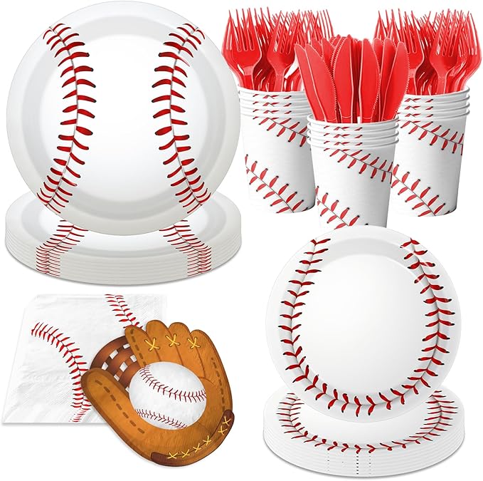 Amazon.com: Baseball Party Decorations,168pcs Baseball Birthday ...