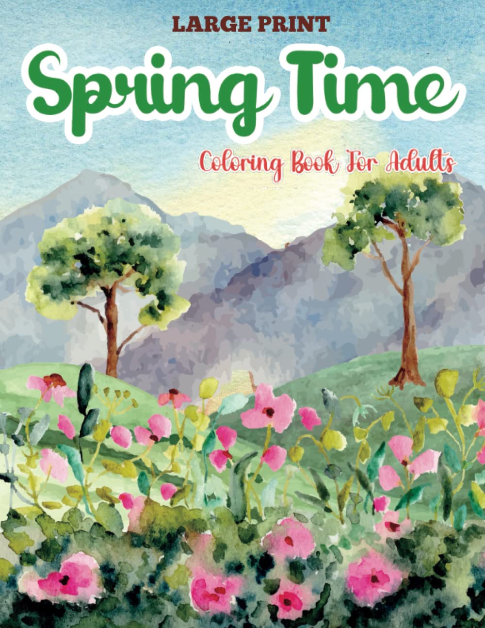 Amazon.com: Large Print Spring Coloring Book For Adults: An Adult ...