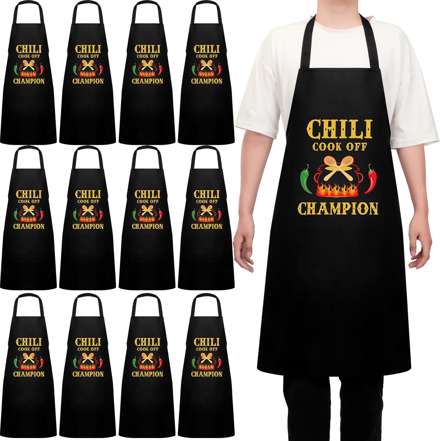 Amazon.com: Liitrsh 12 Pcs Chili Cook off Apron Chili Cook off Champion ...