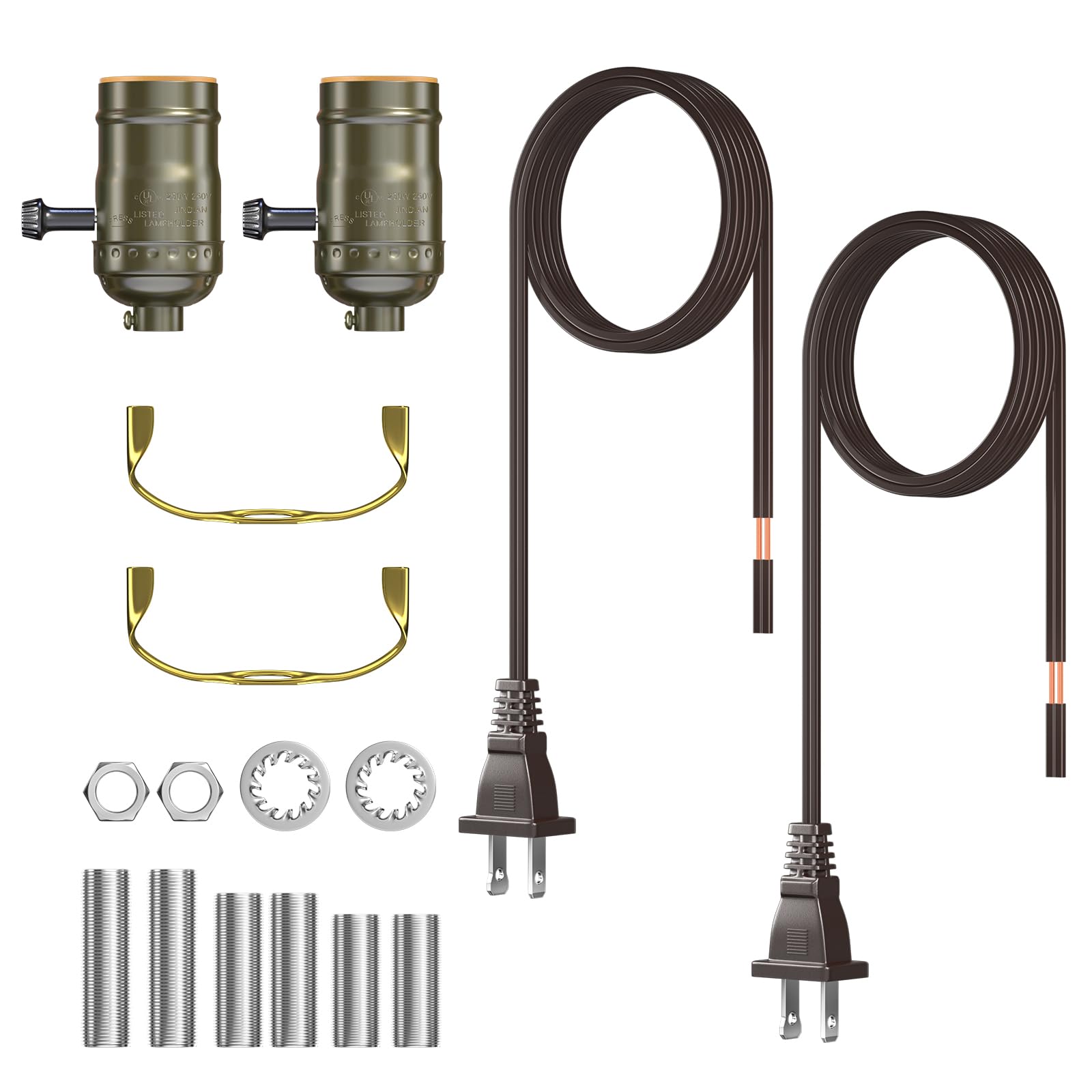 E26 Lamp Socket And Cord Kit Black Lamp Rewire Kit, Lamp Wiring Kit ...