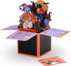 Amazon.com: Halloween 3D Pop Up Card, Greeting Card, Handmade Happy ...