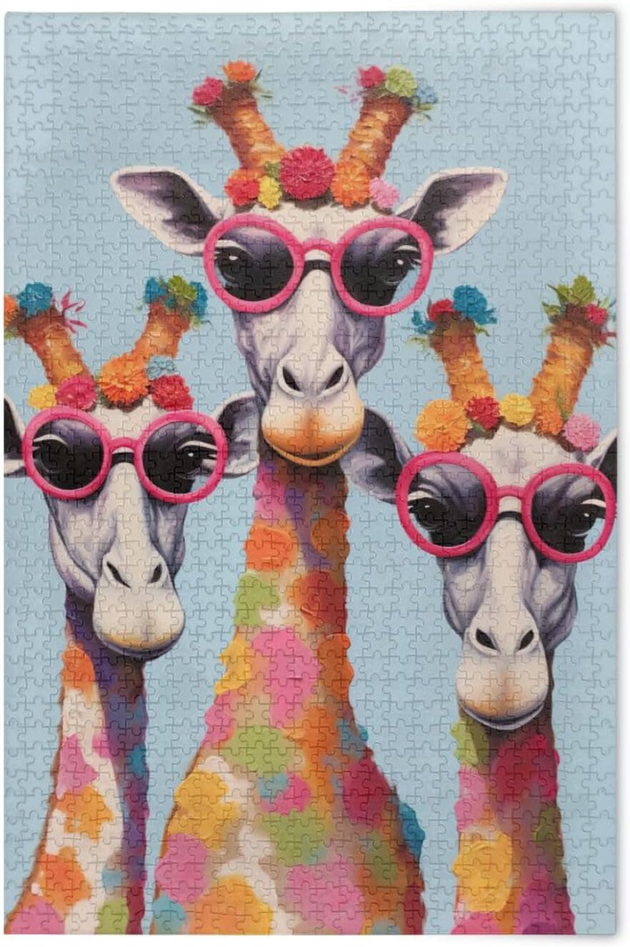 Amazon.com: Giraffe Jigsaw Puzzles 500 Pieces for Adults,Learning ...