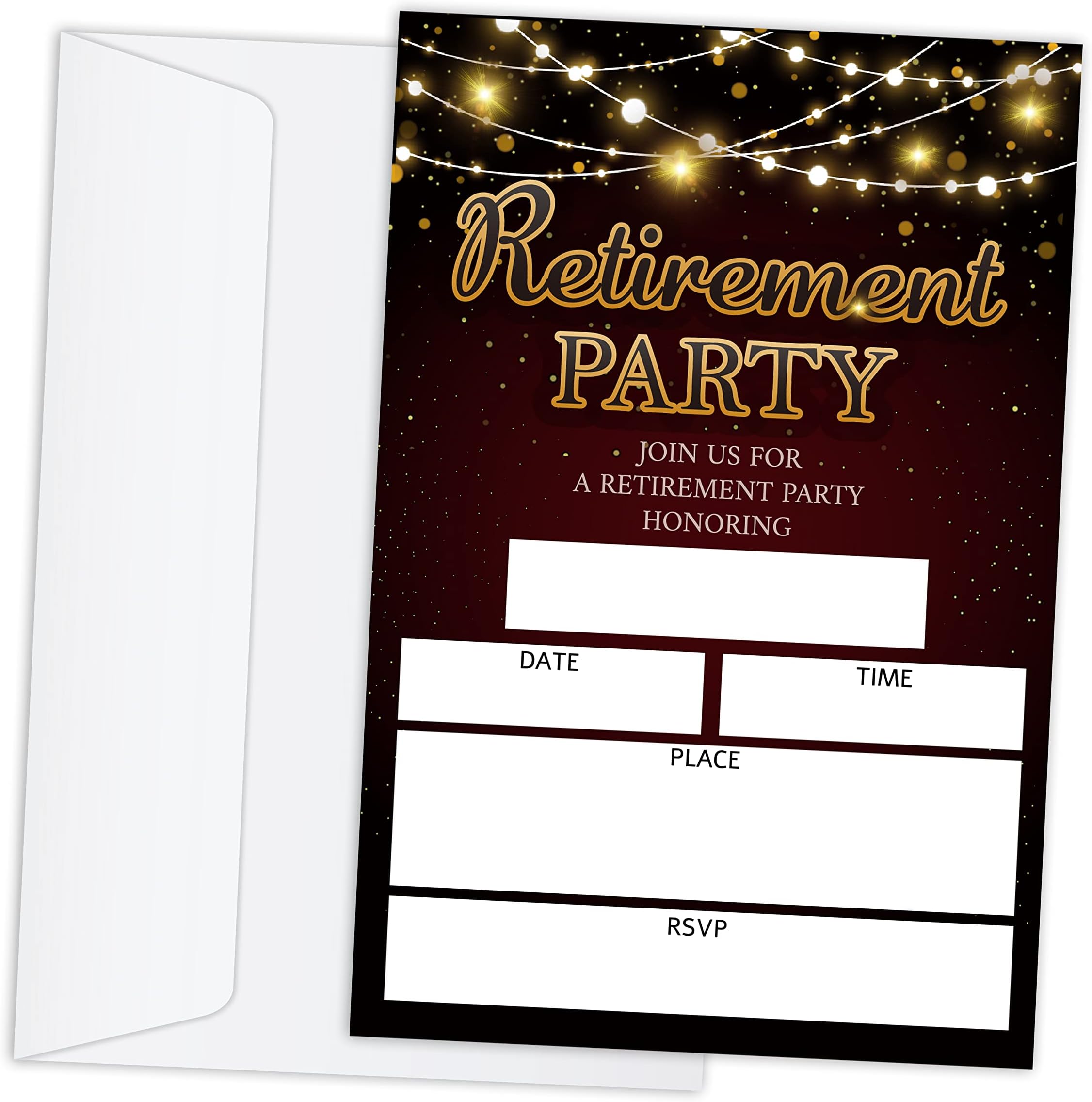 Amazon.com: Retirement Invitations Cards with Envelopes Set of 20 ...