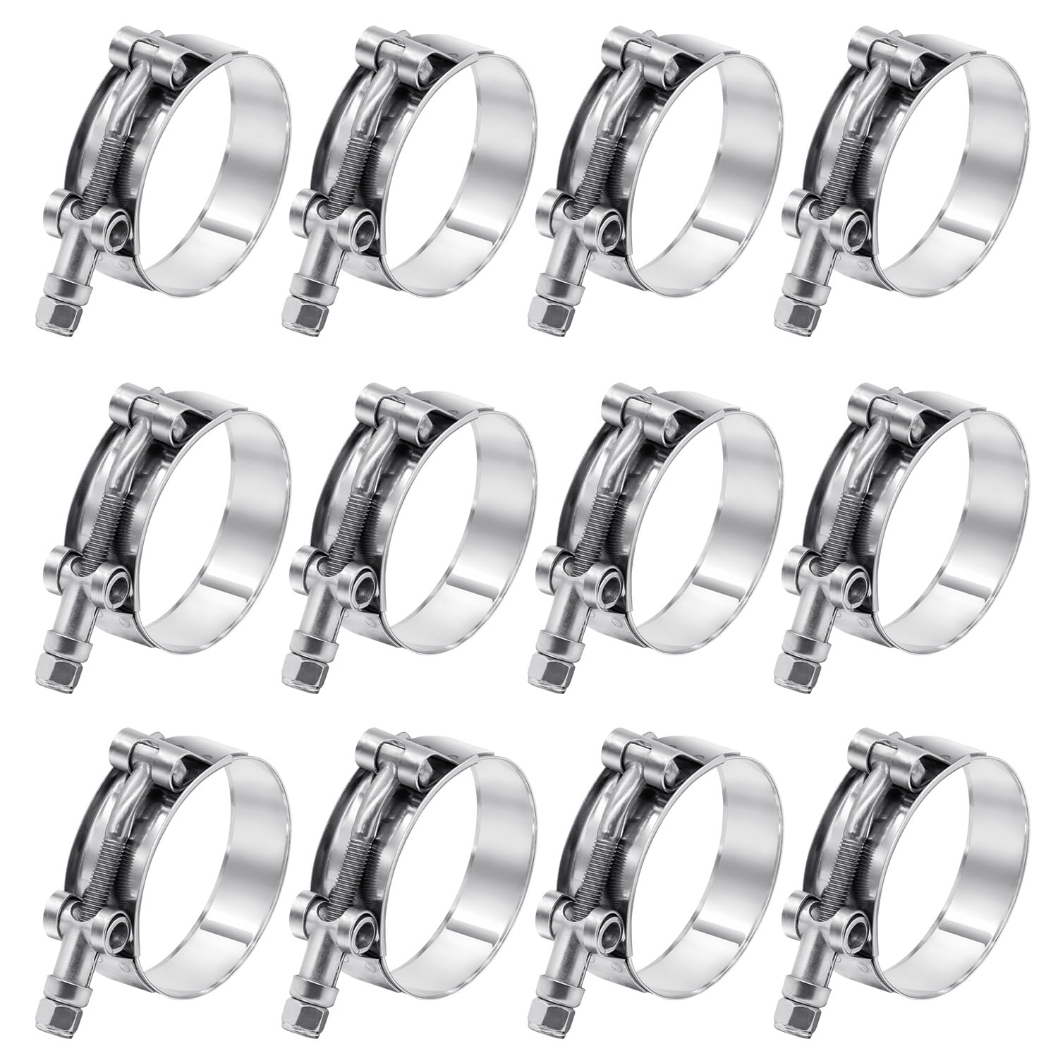 Radiator Hose Clamps 2 Pack 3 Inch , Stainless Steel_304 T-bolt Hose Clamps