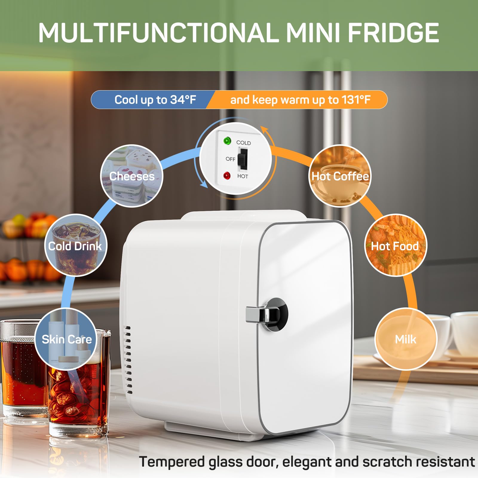 Snapklik.com : Mini Fridge, Small Portable Refrigerator For Skincare ...