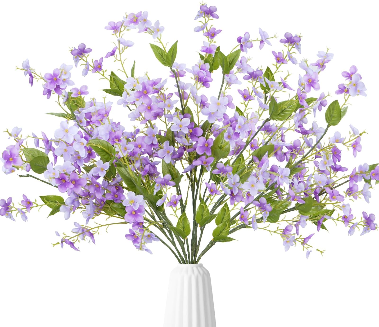 Amazon.com: OBDXZHC 4PCS 38inch Lilac Artificial Flowers Purple Fake ...