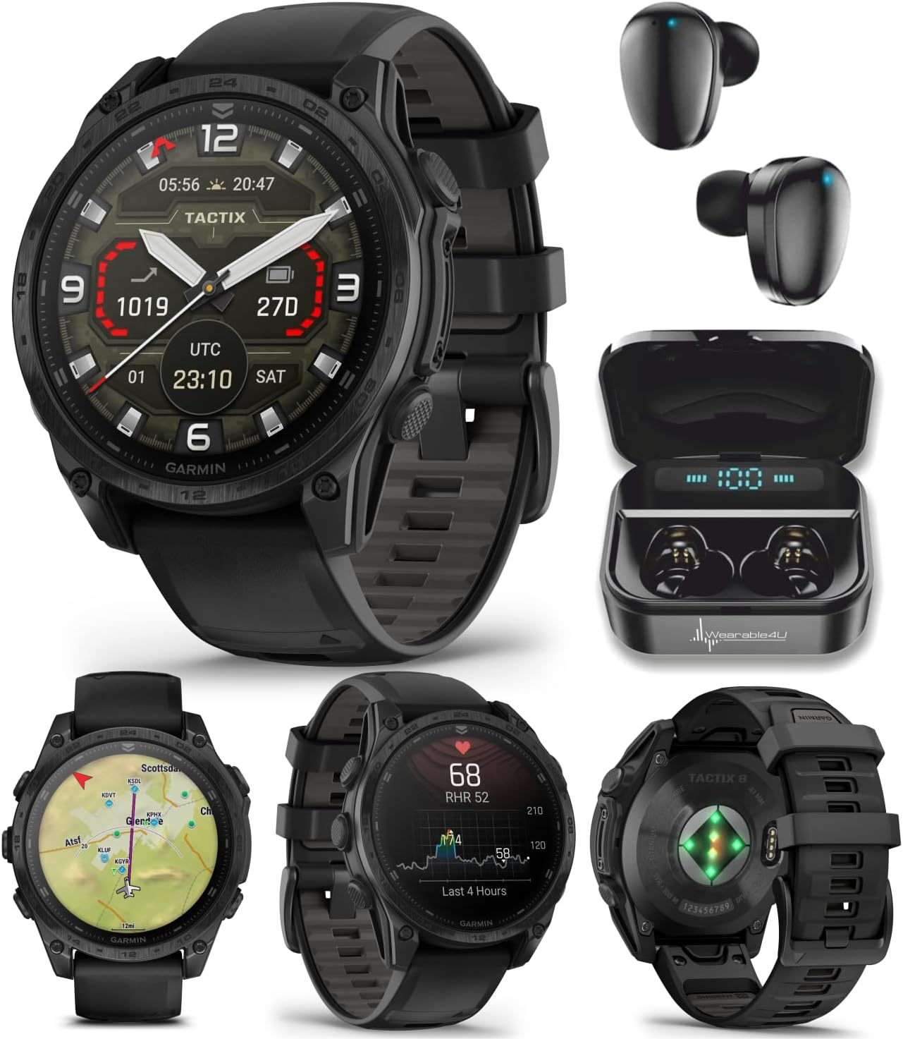 Amazon.com: Garmin Tactix 8, 47mm AMOLED Display, Titanium Bezel ...