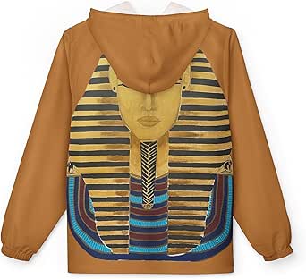 Amazon.com: King Tut Windbreaker Jacket, Ancient Egypt Pharaoh Zip Up ...