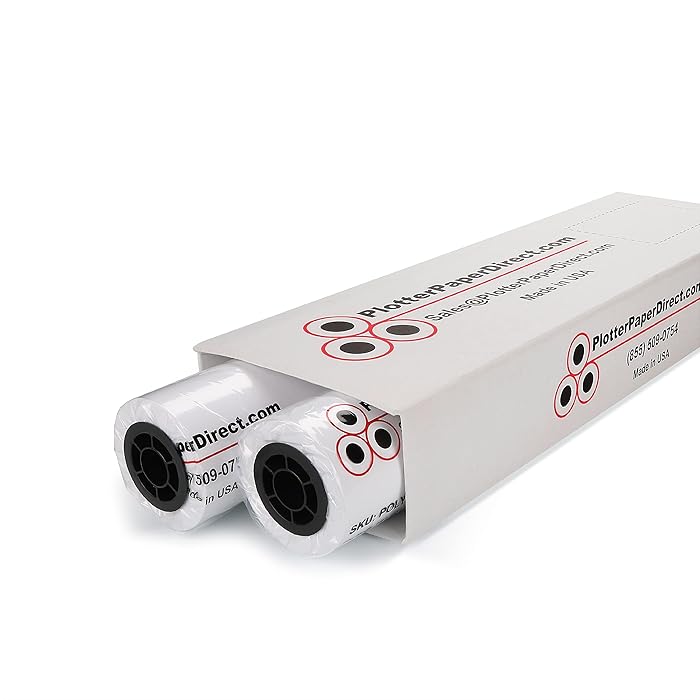 Buy PlotterPaperDirect CAD Paper Rolls, 36’’ x 300’ (2 Pack), 24 lb ...