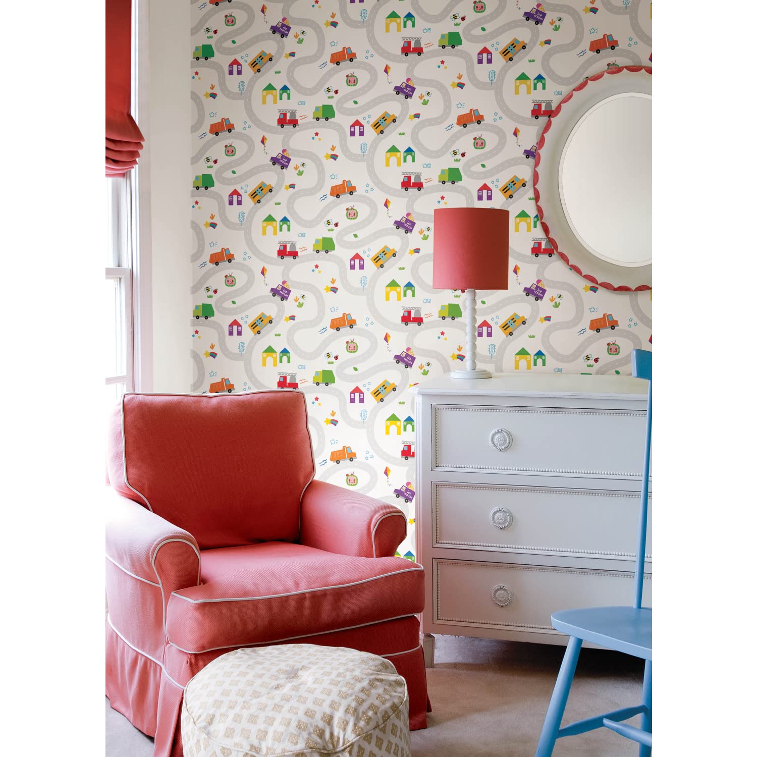 Snapklik.com : RMK12629RL Multicolor CoComelon Road Map Peel And Stick ...