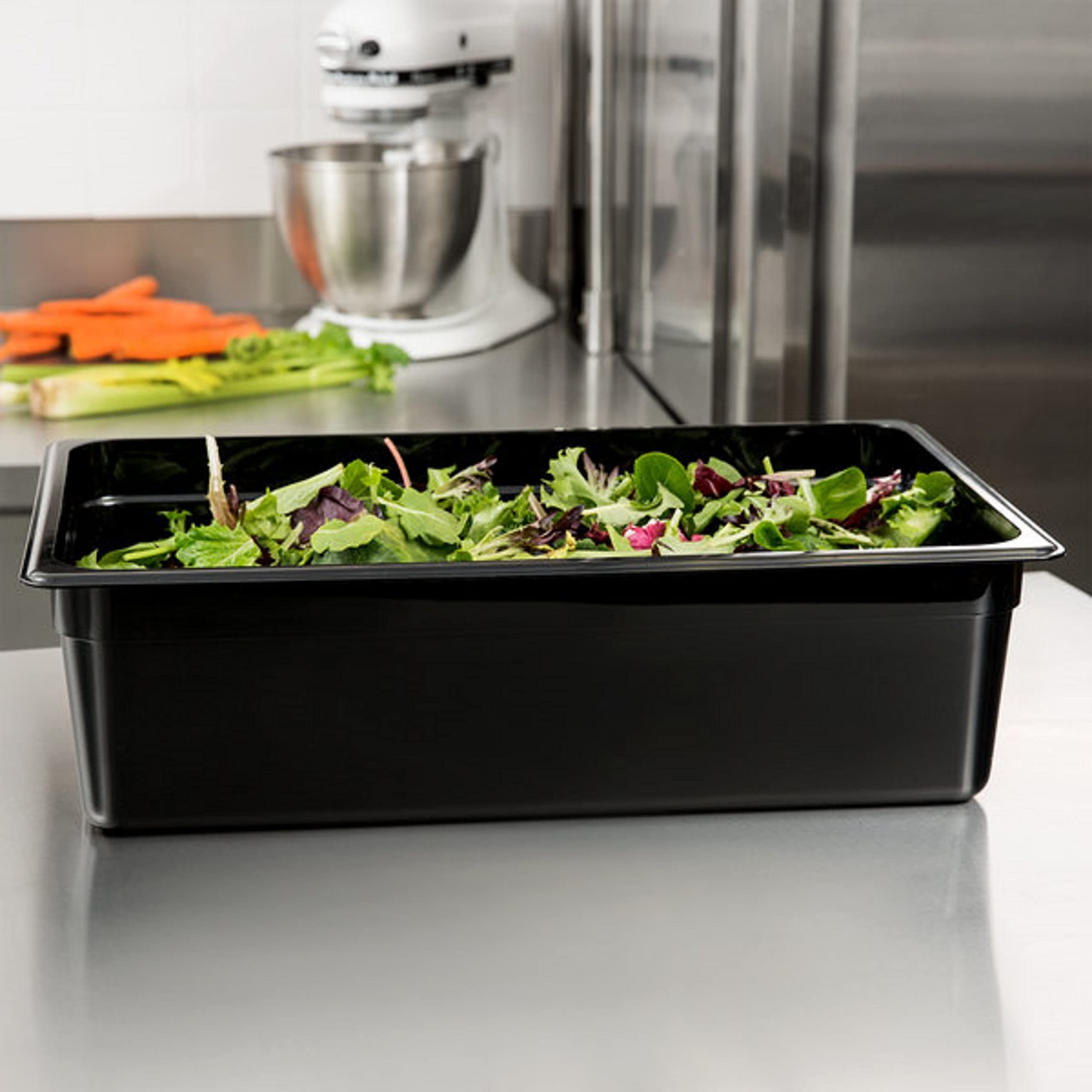 Snapklik.com : Full Size 6 Deep Food Pan Polycarbonate Black Color ...