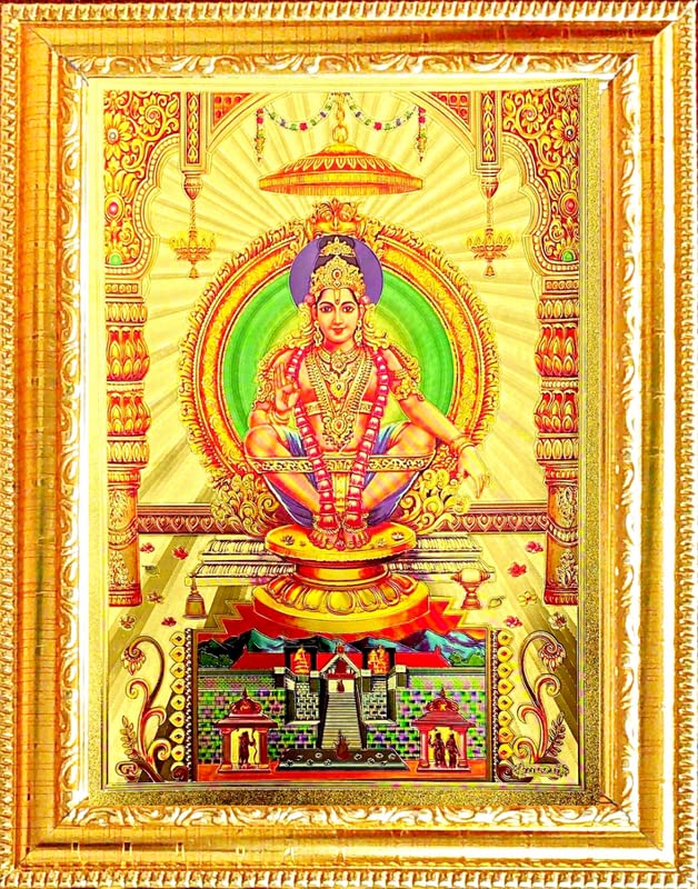 VCARTNOW Ayyappa SwamI Religious Photo Frame | Photo Frame For Pooja ...