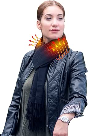 Amazon.com: ThermalStep Heated Scarf for Men and Women–Rechargeable ...