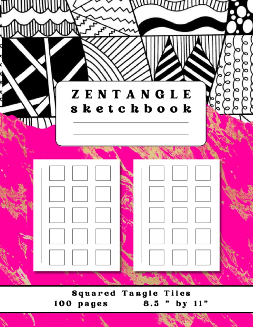 Amazon.com: Zentangle Sketchbook, Squared tangle tiles: Large sheets ...
