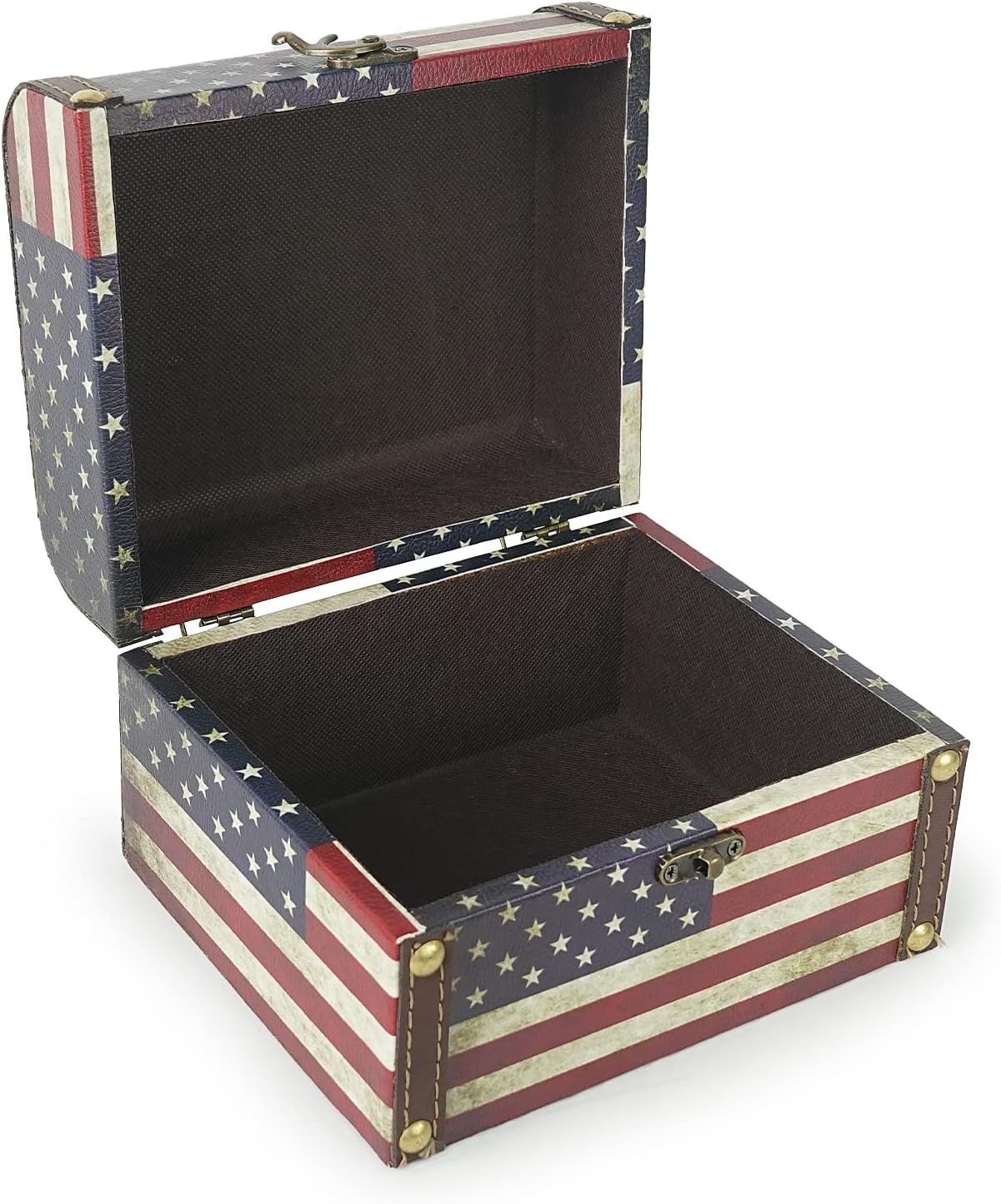 Amazon.com: Patriotic Cross American Flag Trinket Box Rosary Jewelry ...