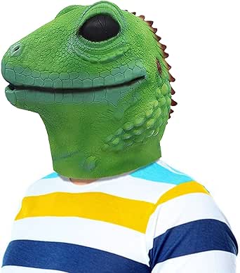 Amazon.com: Halford Lizard Mask, Realistic Green Lizard Latex Head Mask ...
