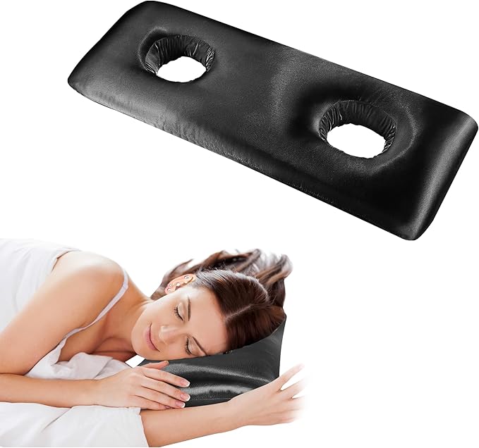 Amazon.com: MABOZOO Silky Satin Ear Piercing Pillow, Ear Pillow with ...