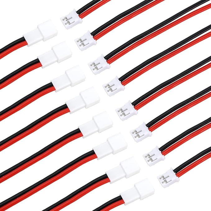 Amazon.com: INJORA 10 Pairs Tiny Whoop JST-PH 2.0 Male and Female Connectors, Mini Micro JST 2.0 ...