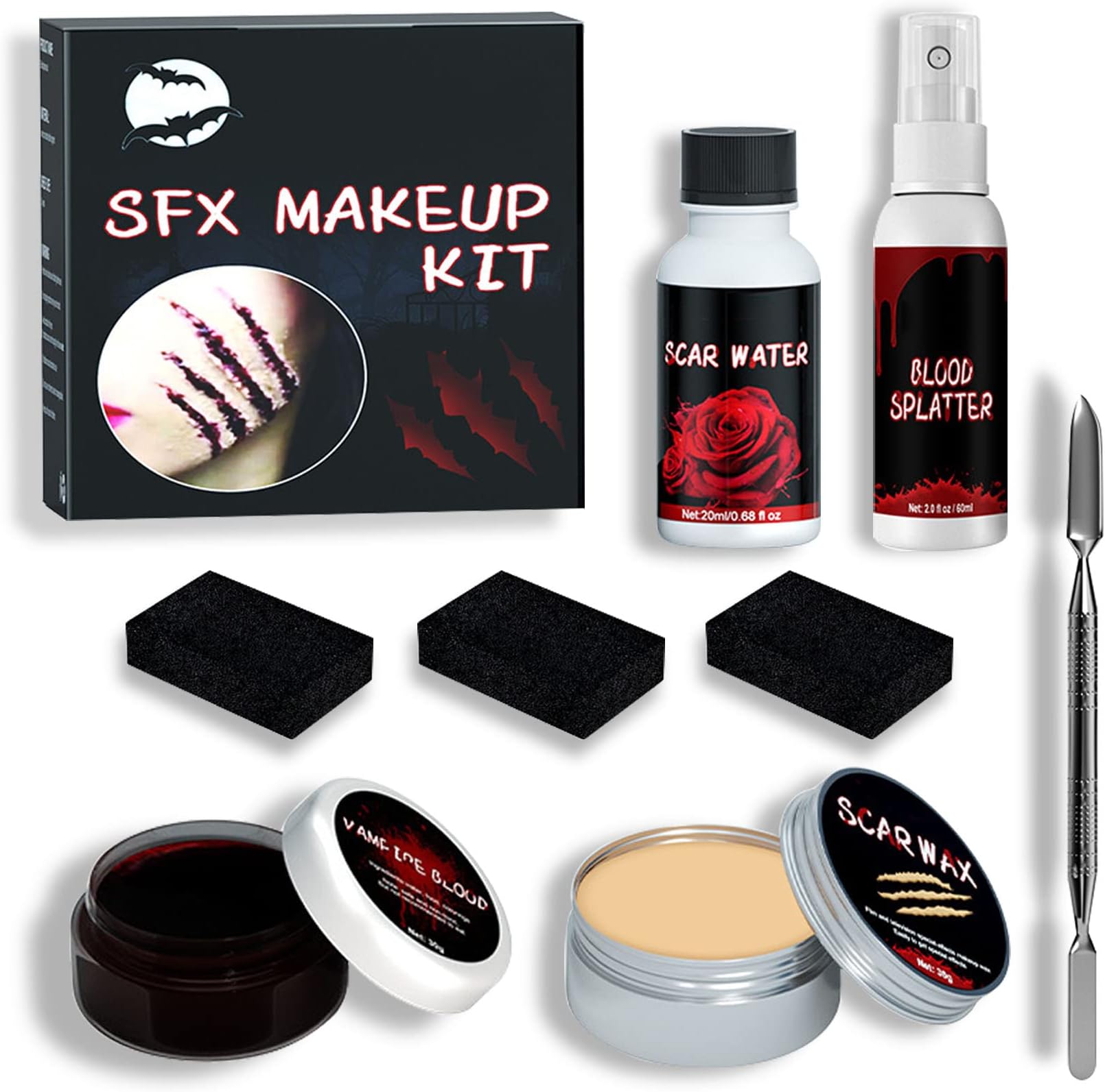 Amazon.com : Vampire SFX Makeup Kit - Deluxe Wicked Bite Special ...