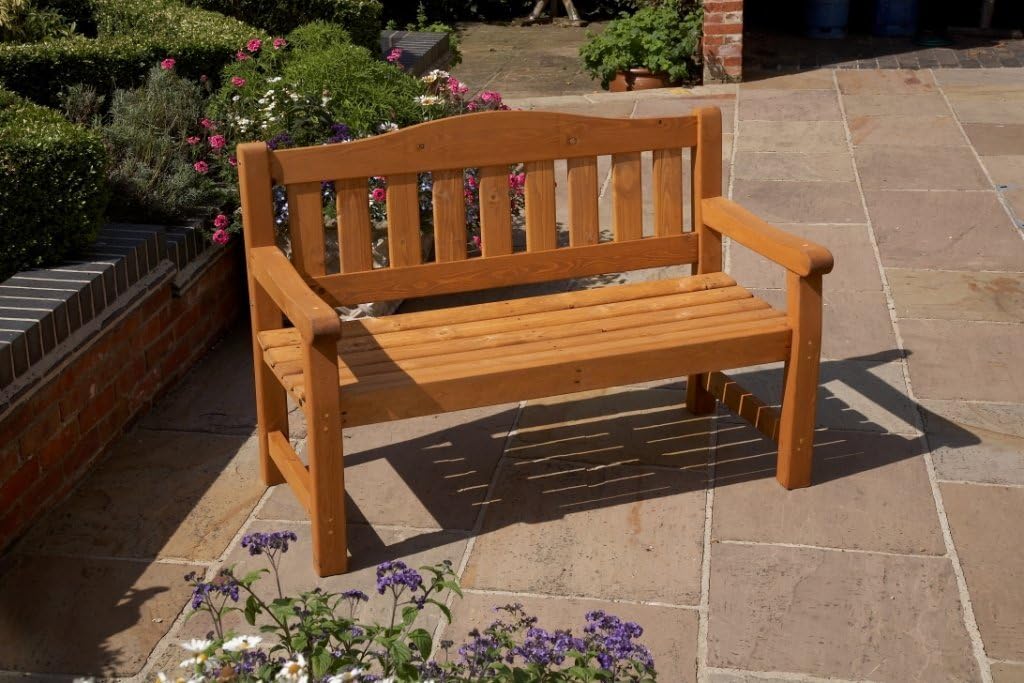 Amazon.com : HGG Wooden Heavy Duty Garden Bench : Patio, Lawn & Garden