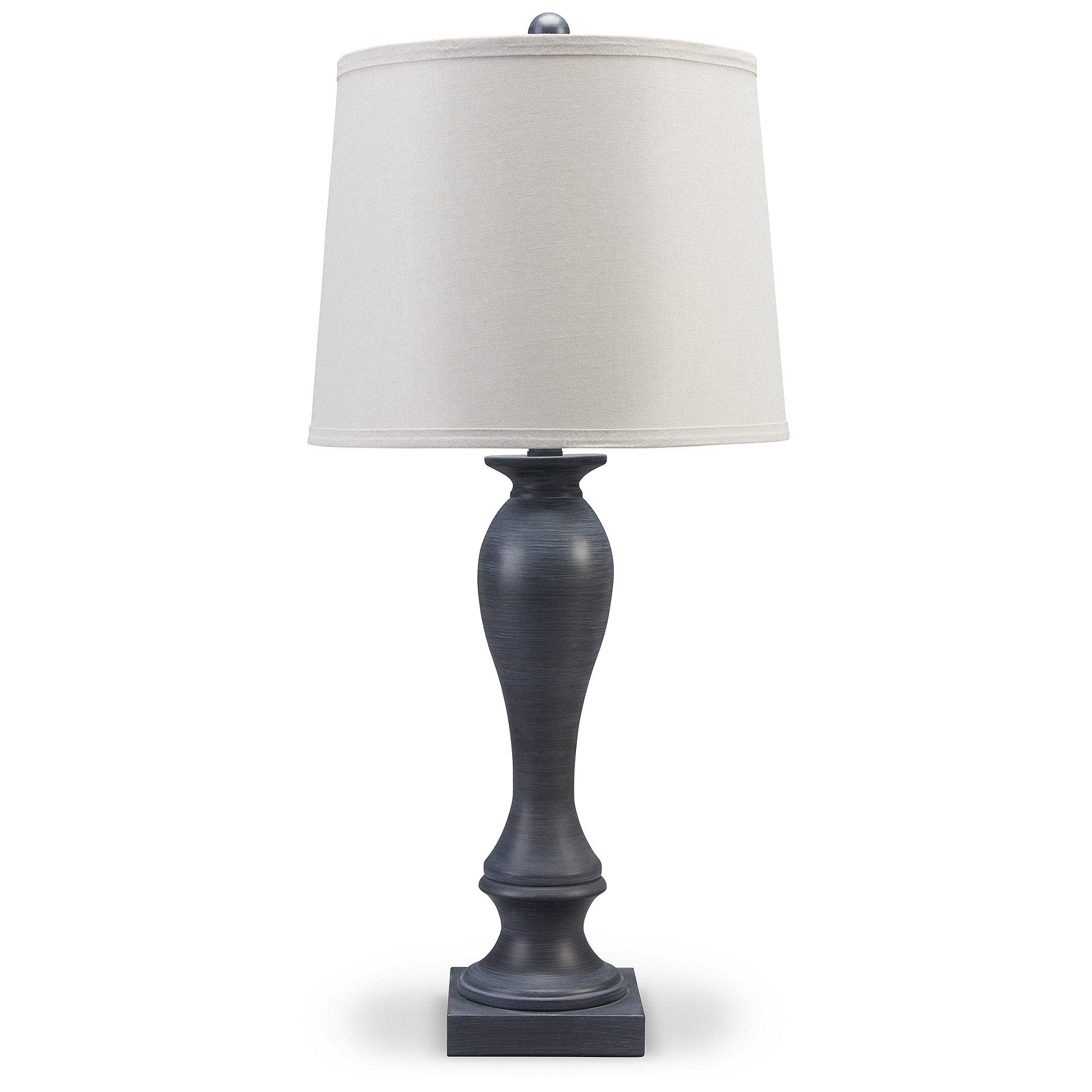 Gray Blue Metal Table Lamps (Set of 2) 14" w X 14" d 30" h Grey Traditional