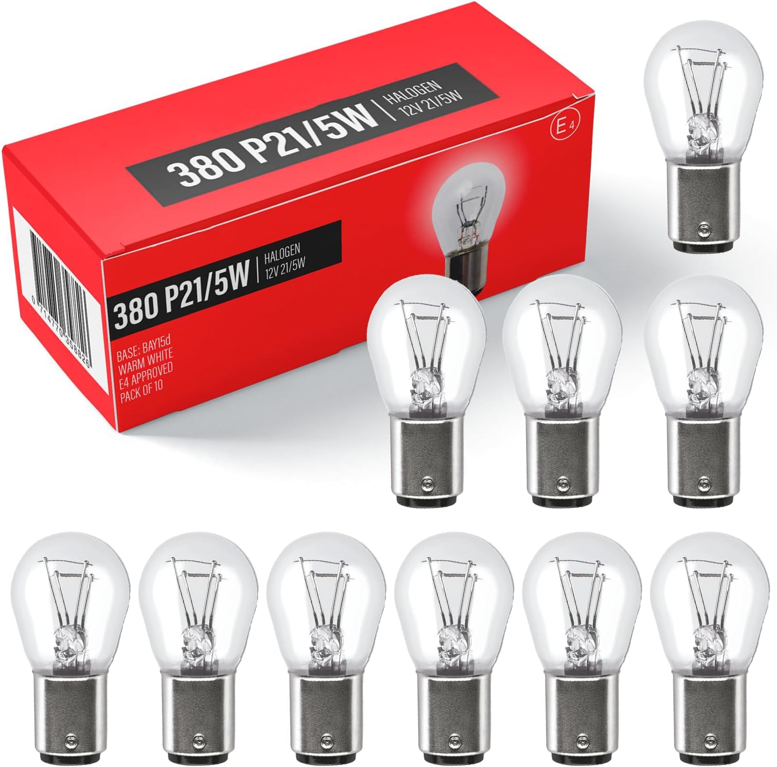 2 x P21/5W BAY15D 380 12v Clear Stop Brake Tail Light Car Bulbs ...