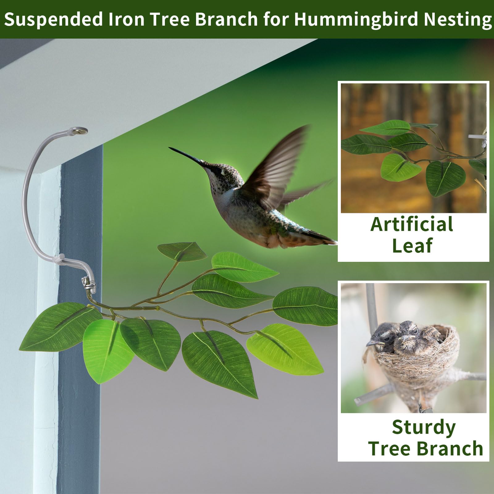 Snapklik.com : 2023 Hummingbird House, Suspended Iron Tree Branch For ...