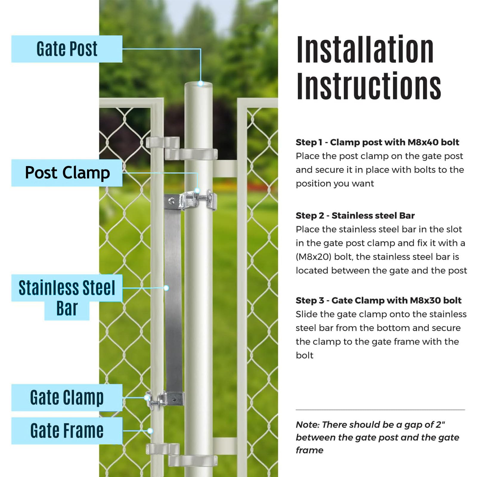 Snapklik.com : Self Closing For Outdoor Gate, Auto-Gate-Closer For Dog ...