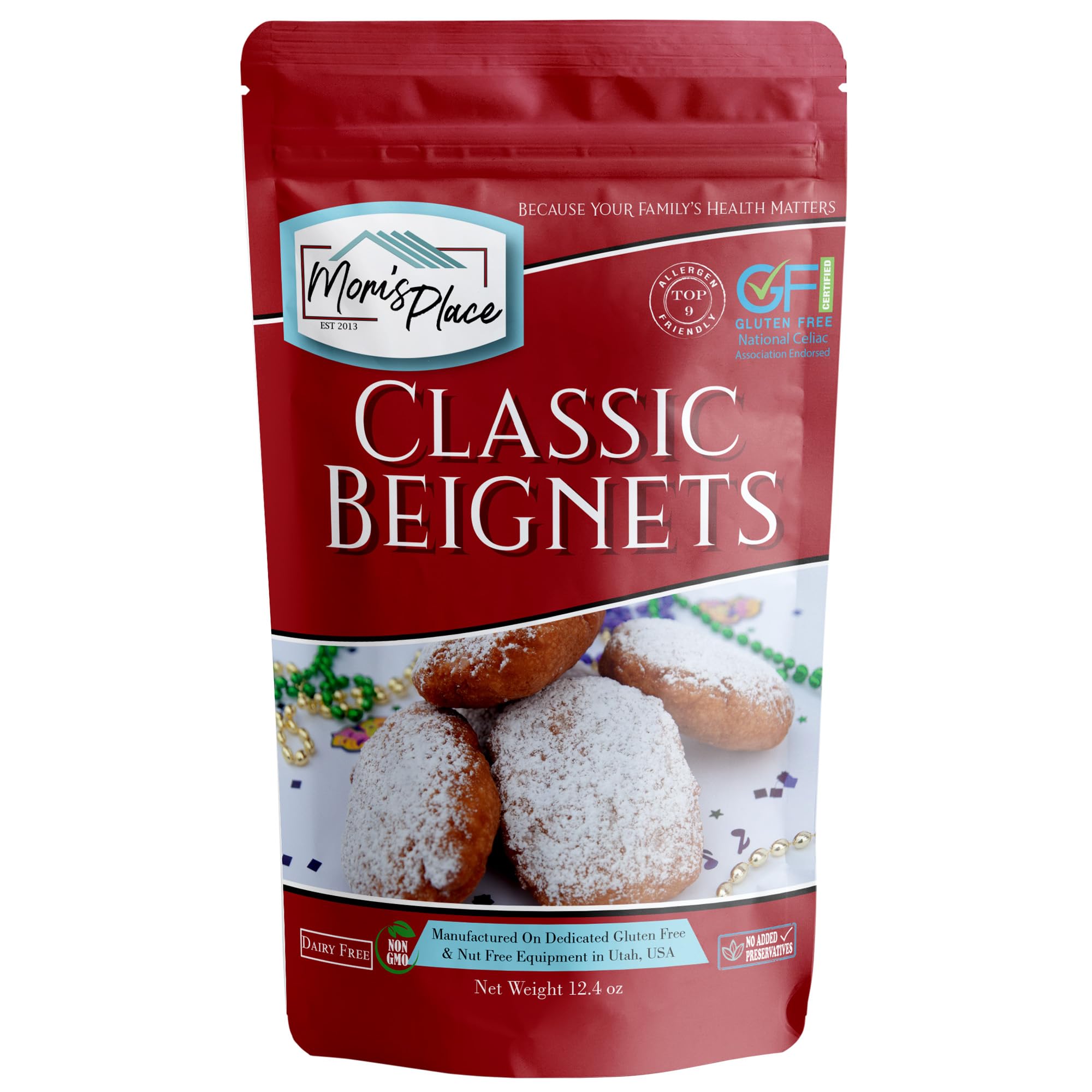 Amazon.com : Mom's Place Gluten-Free Classic Beignet Mix, Easy to Make ...