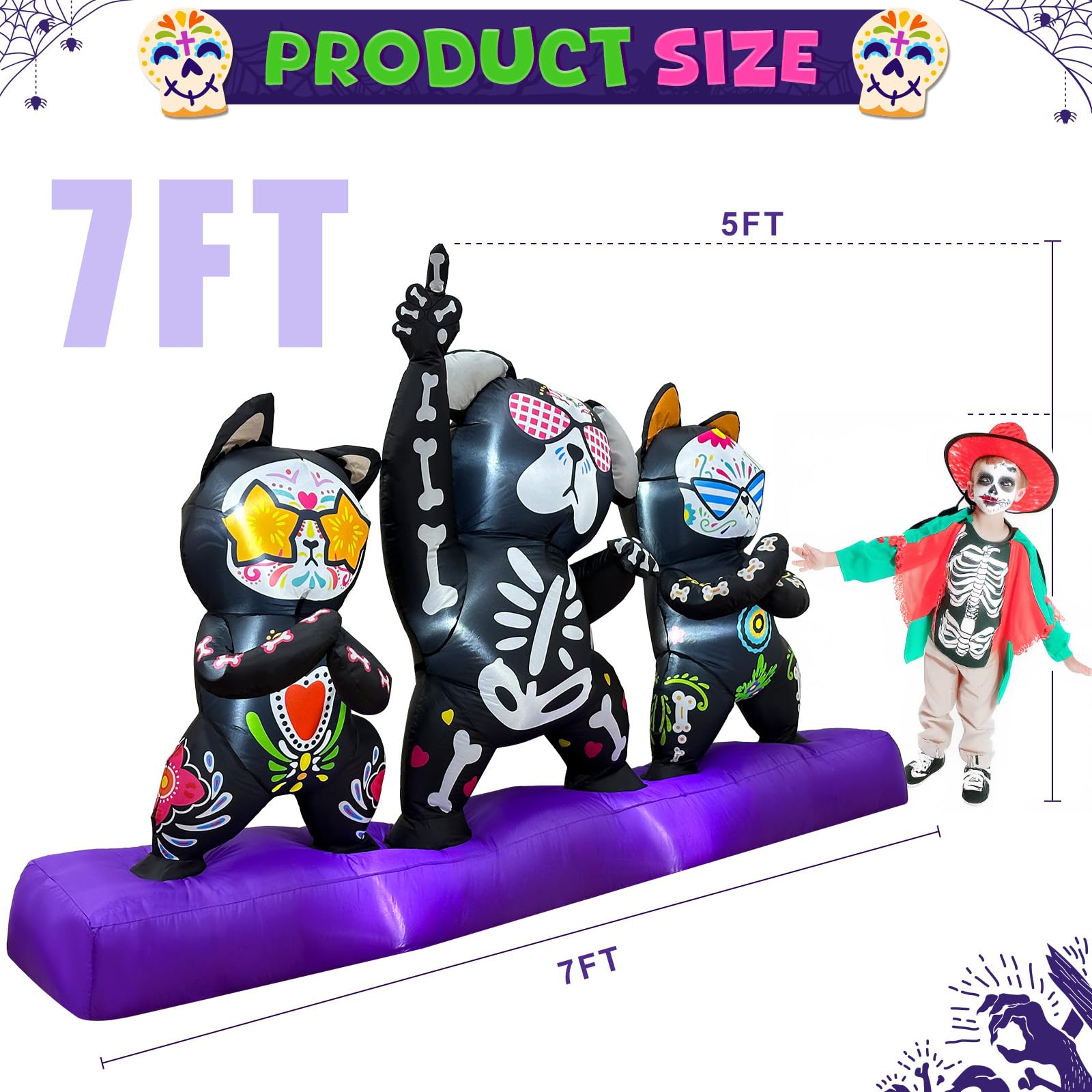 Snapklik.com : AerWo 7FT Halloween Inflatable Outdoor Decoration, Day ...
