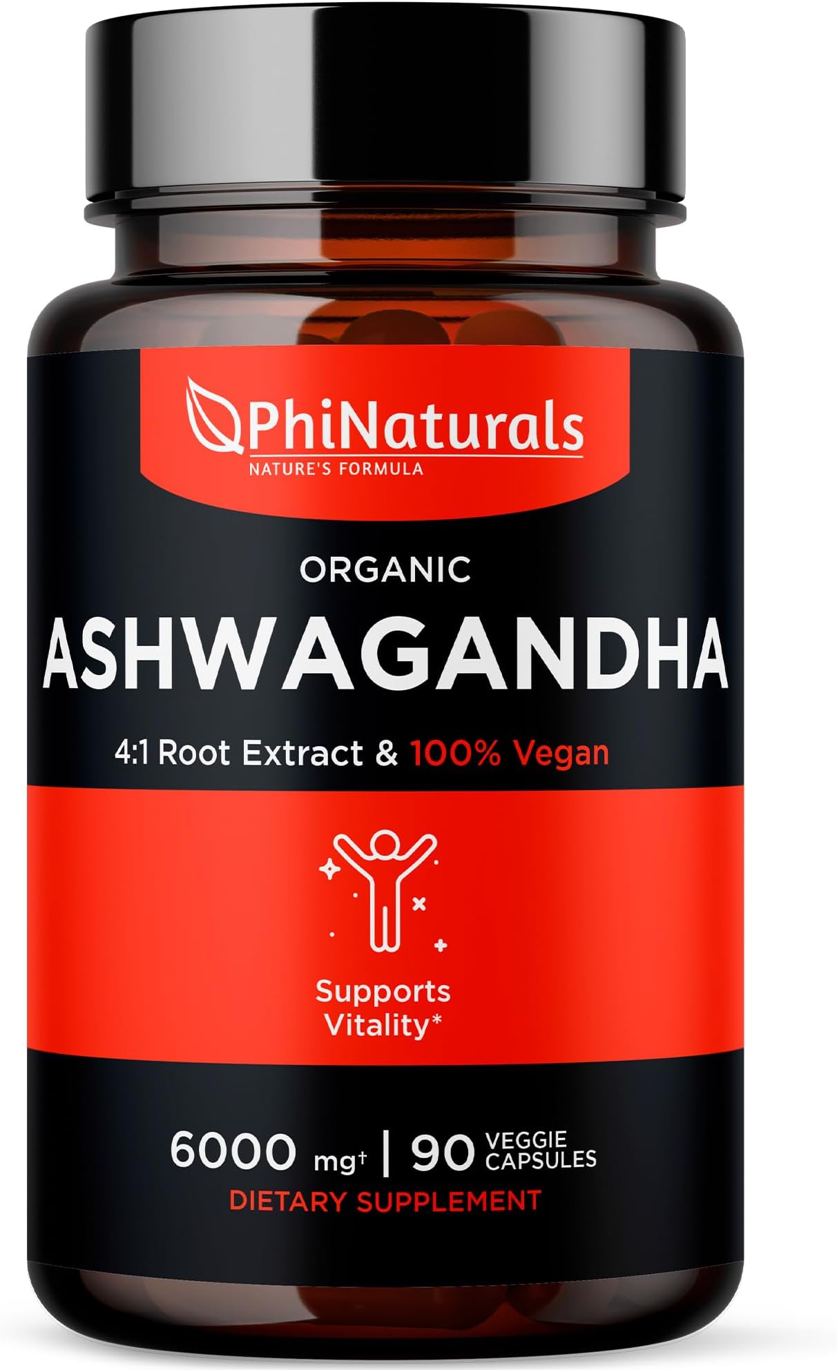 Amazon.com: Ashwagandha Root Extract Capsules (Organic) Equivalent to ...