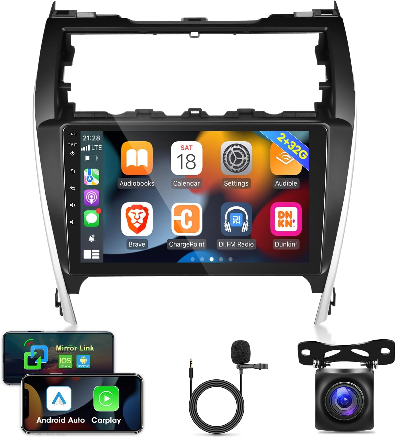 Amazon.com: [2G+32G] Car Radio for Toyota Camry 2012 2013 2014, 10.1 inch Android 11 Touch ...