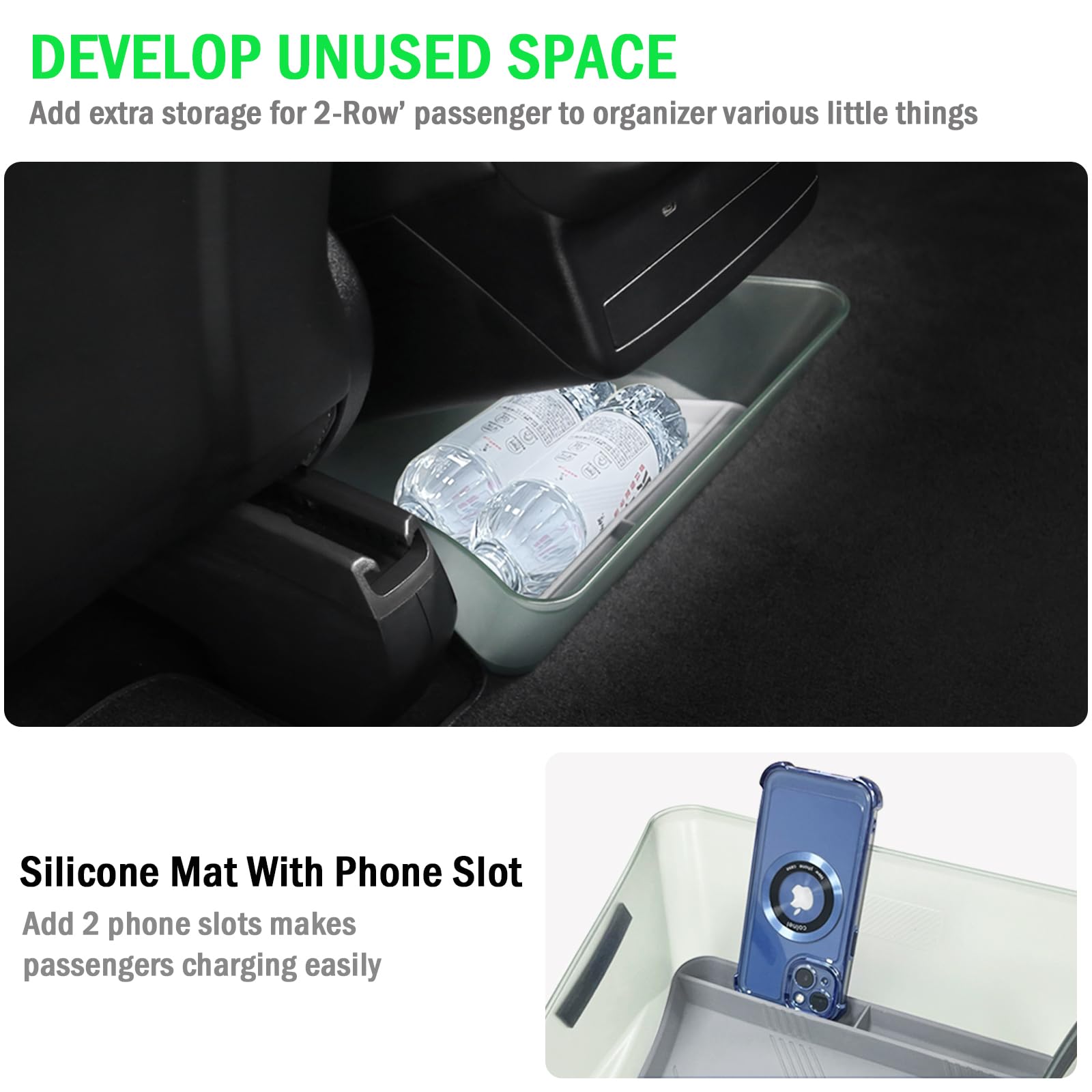 Snapklik.com : RAZOVEYI Organizer For Tesla Model X - Rear Center Console