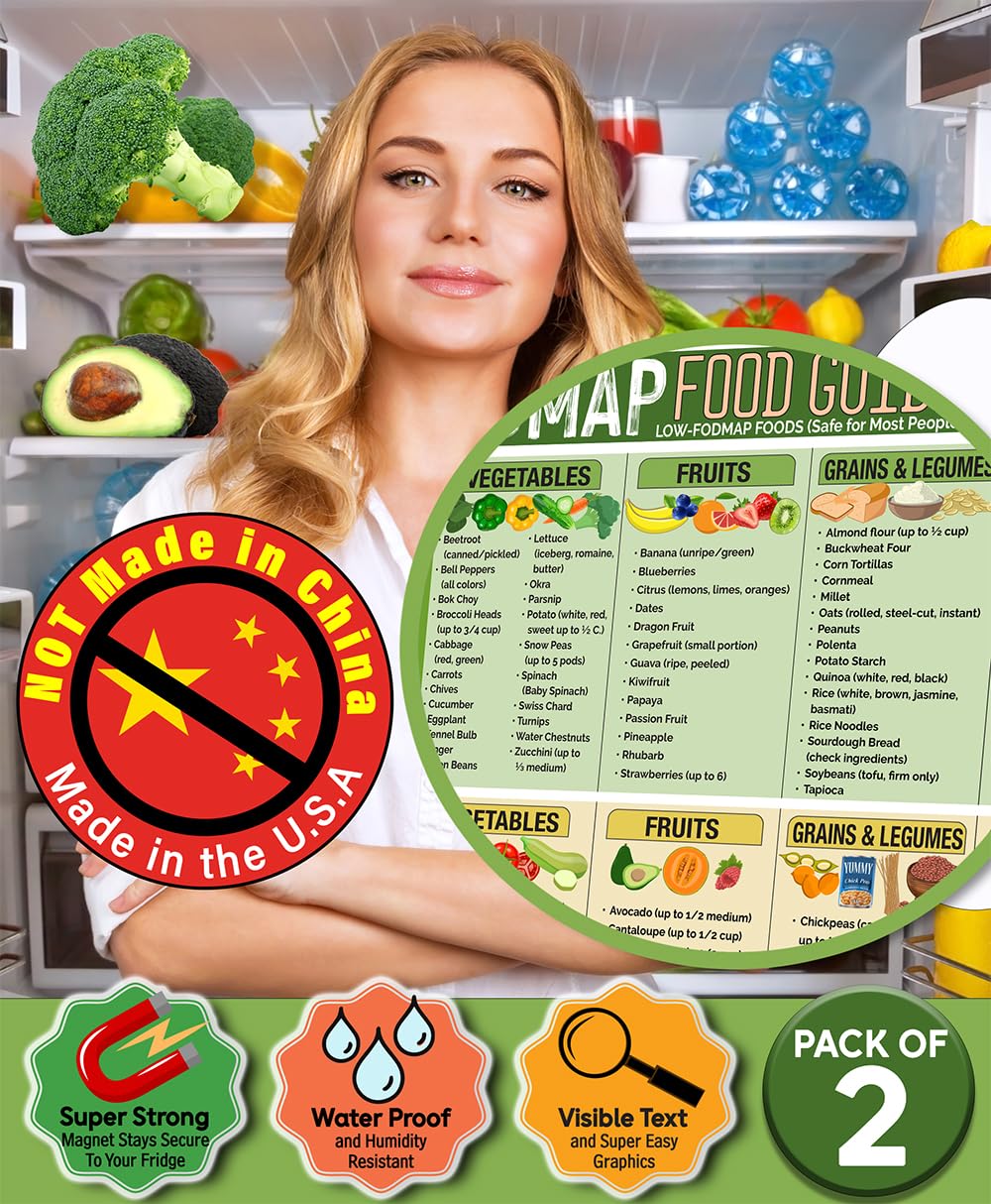 Fodmap Diet Bowel Movement Chart BOXOB FODMAP Chart Fridge Magnet ...
