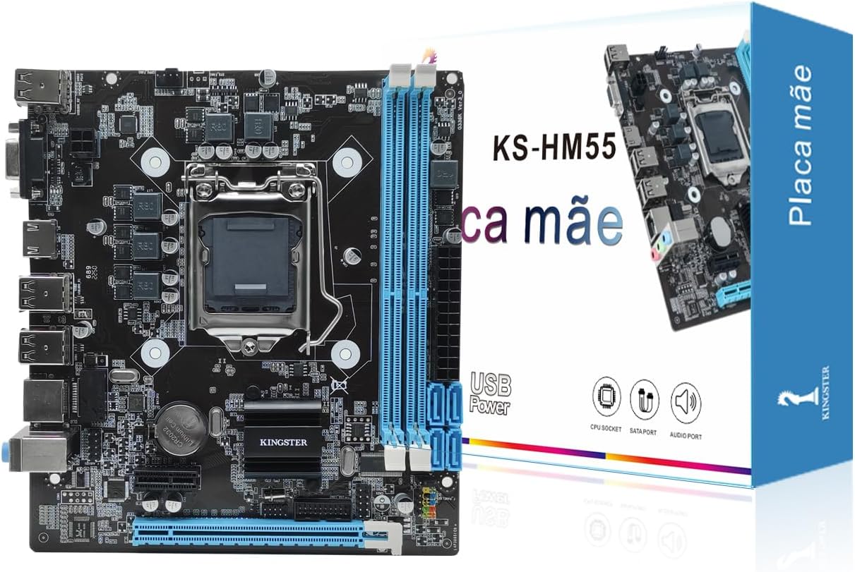 Placa Mãe Lga1156 Chipset Intel Hm55 Ddr3 Séries I3/i5/i7 | Amazon.com.br