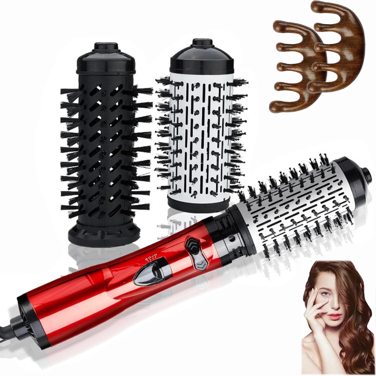 Multitudet Hair Dryer 3-In-1 Hot Air Styler And Rotating Hair Dryer For ...