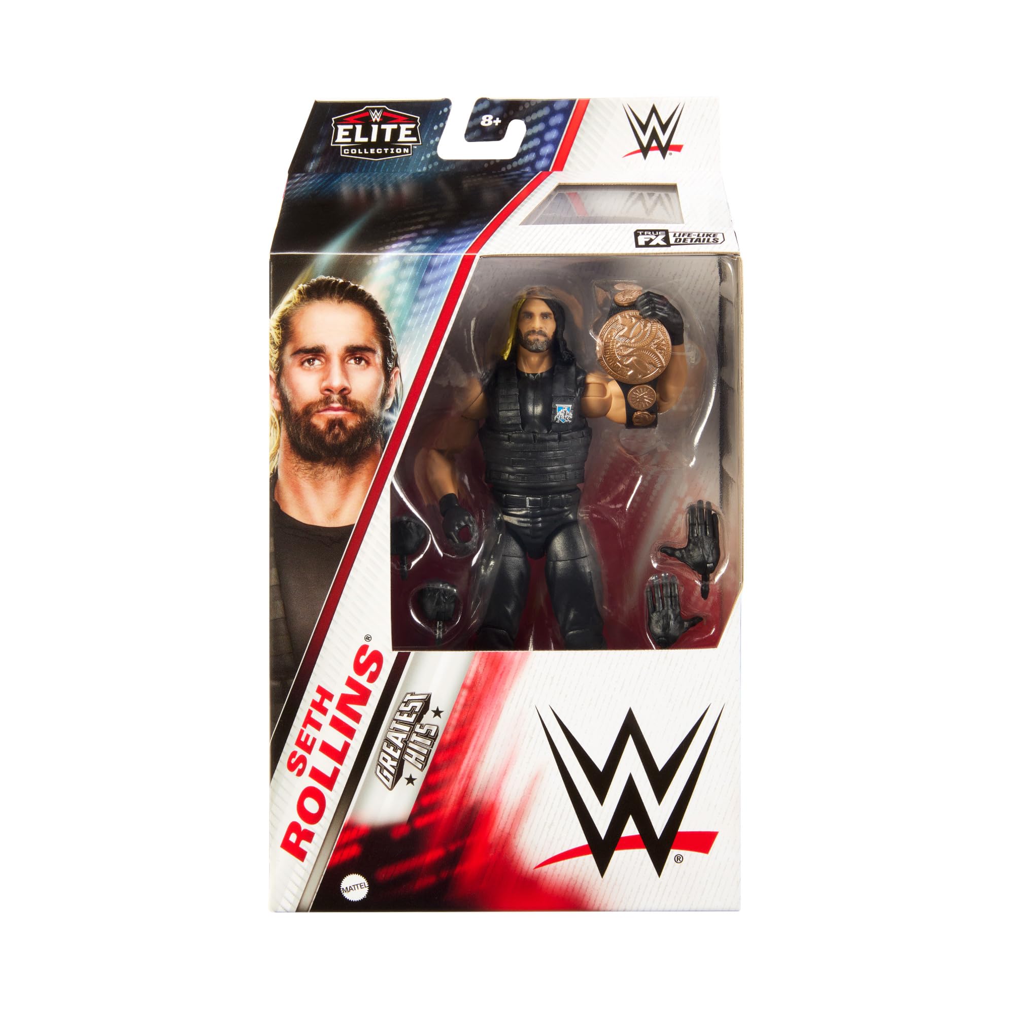 Mattel WWE Elite Action Figure & Accessories, 6-inch Collectible Seth Rollins with 25 ...