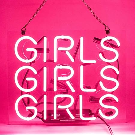 Amazon.com : Neon Signs Girls Beer Bar Home Art Neon Light LED Neon ...