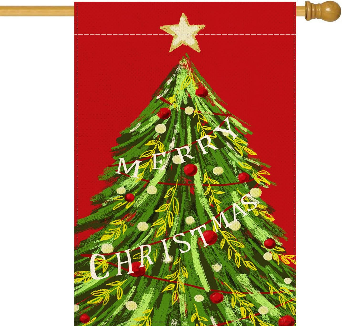 Amazon.com : Baccessor Colorful Merry Christmas House Flag Vertical ...